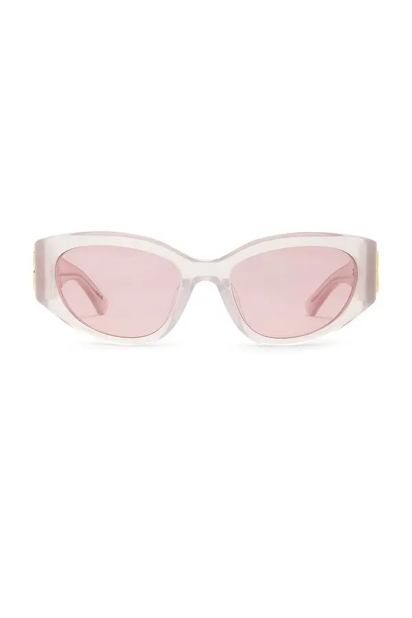 Balenciaga Bossy Sunglasses - White & Pink