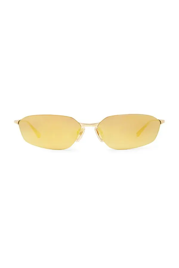 Balenciaga Rectangular Sunglasses - Gold