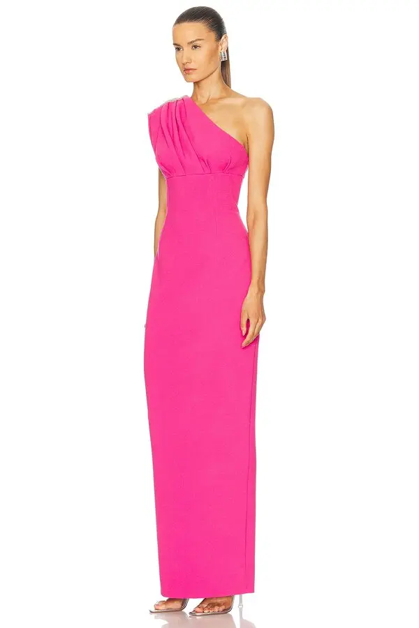 Rachel Gilbert Winona Gown - Hot Pink