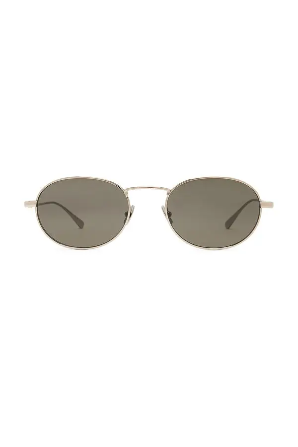 Saint Laurent Metallic Round Sunglasses - Silver & Grey