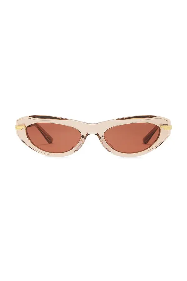 Bottega Veneta Oval Sunglasses - Brown