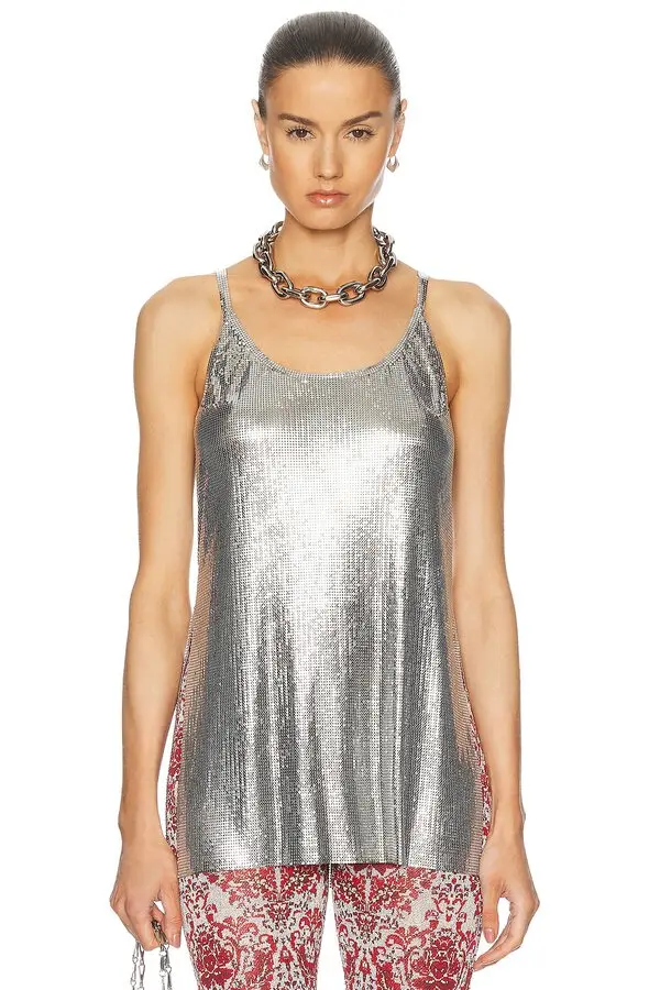 Rabanne Metallic Top - Silver
