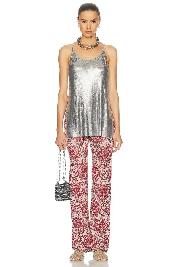 Rabanne Metallic Top - Silver
