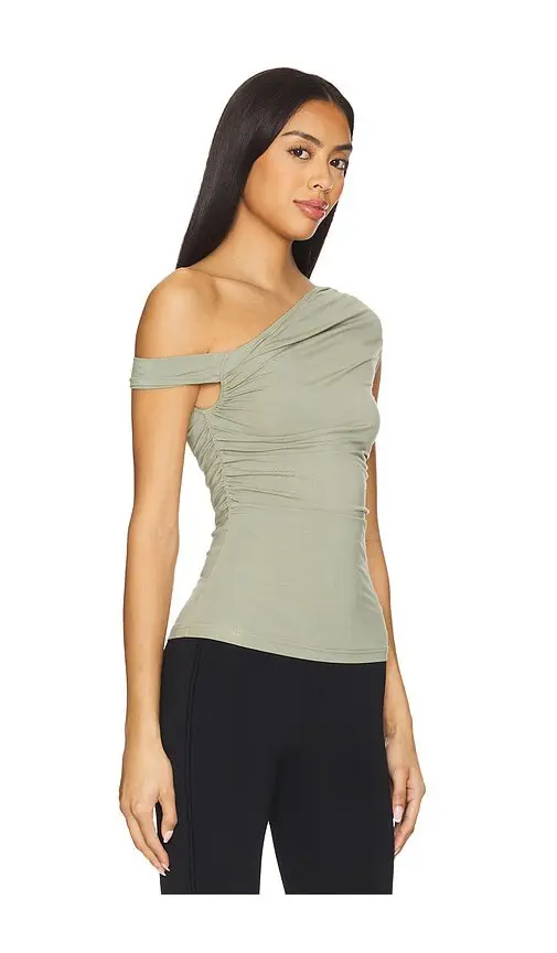 Superdown Moxie One-shoulder Top - Sage