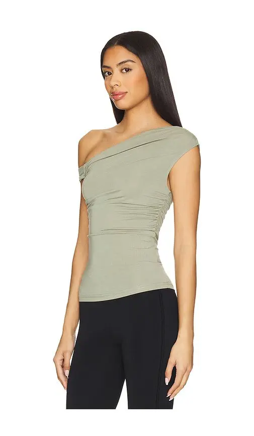 Superdown Moxie One-shoulder Top - Sage