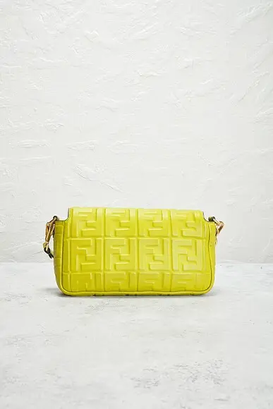 Fendi Embossed Ff Baguette Shoulder Bag