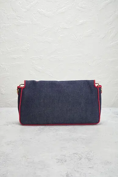 Fendi Denim Baguette Nm Shoulder Bag