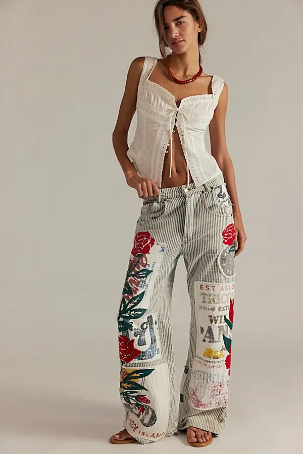 Free People We The Free Lost And Found Boyfriend Jeans - Secret Getaway