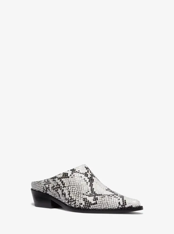 Michael Kors Nash Snake Embossed Leather Mule