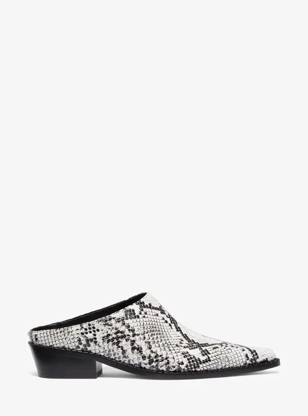 Michael Kors Nash Snake Embossed Leather Mule