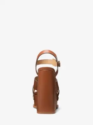 Michael Kors Nora Leather Platform Sandals
