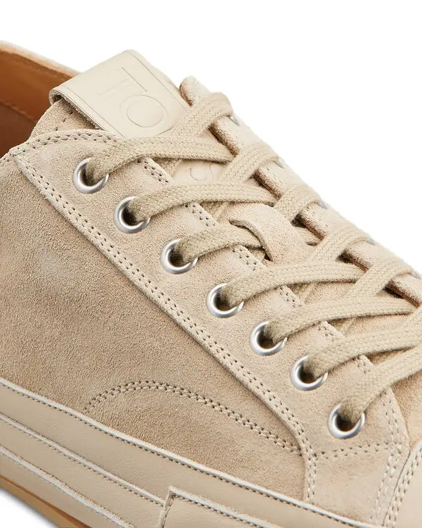 TOD'S Cassetta Pelle Leather Sneakers - Open Beige