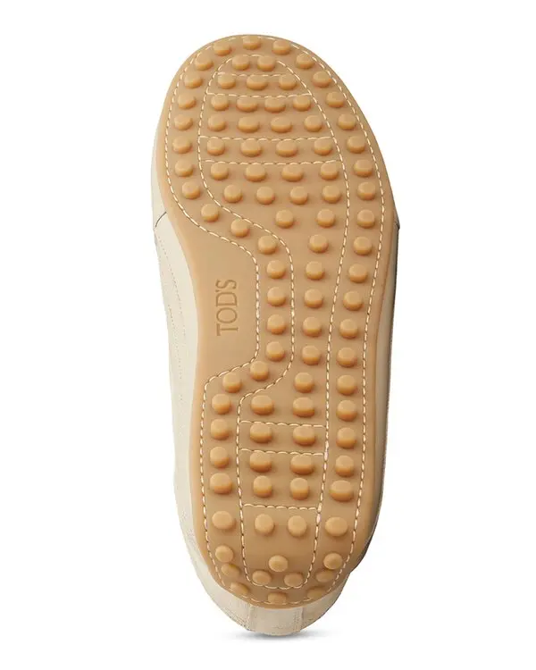 TOD'S Cassetta Pelle Leather Sneakers - Open Beige