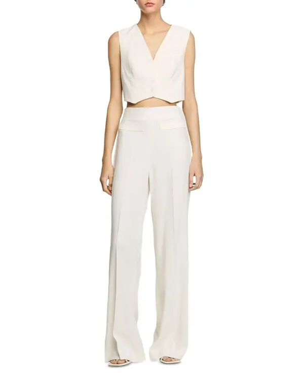 Sandro Cropped Jacket - Ecru