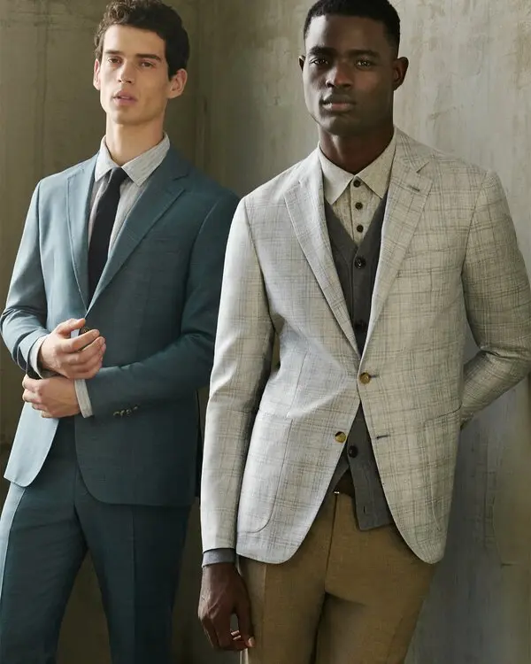 Canali Kei Plaid Unstructured Sport Coat - Light Blue