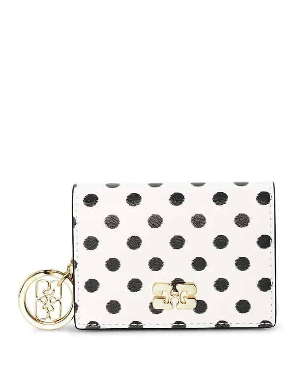 GANNI Bou Flap Cardholder - Egret
