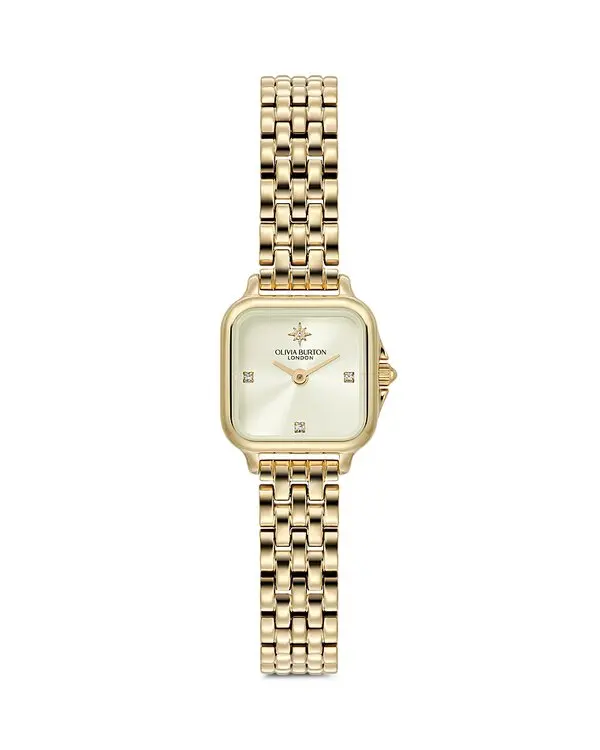 OLIVIA BURTON Grosvenor Mini Watch, 20mm - Ivory/gold