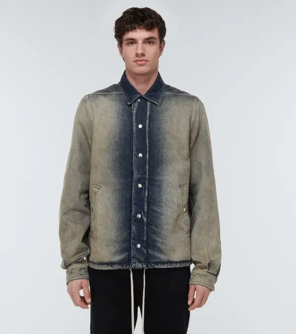 Rick Owens Faded Denim Shirt Jacket