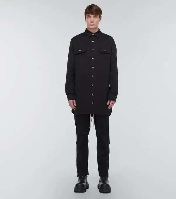 Rick Owens Cotton-blend Poplin Overshirt