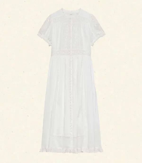 DEn Windsor Dress - Salt | Editorialist