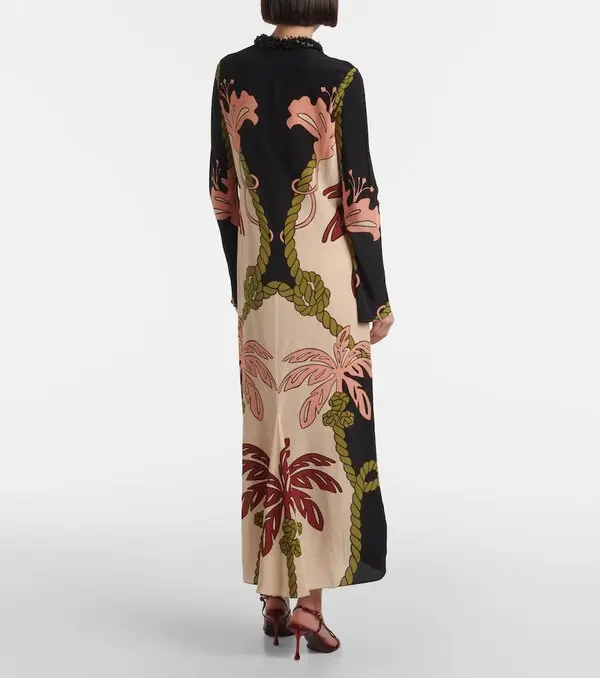 Johanna Ortiz Sequined Printed Silk Tunic
