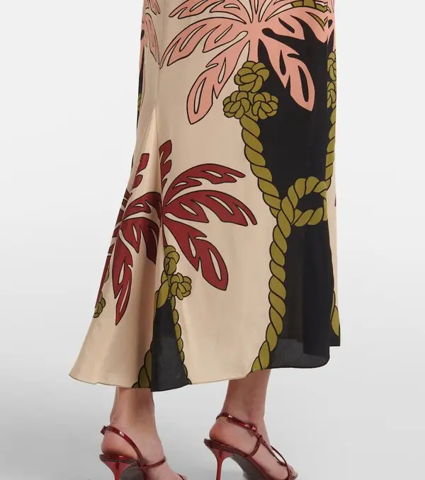Johanna Ortiz Sequined Printed Silk Tunic