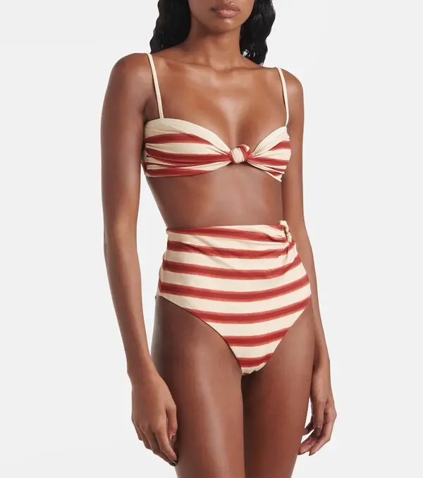 Johanna Ortiz Striped Bikini Top - Multicoloured