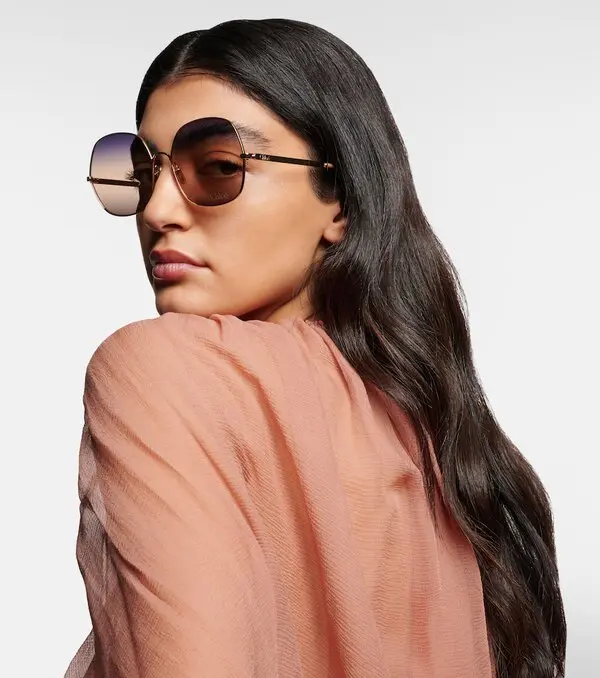 Chloé Aly Oversized Sunglasses - Multicoloured