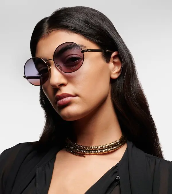 Chloé Aly Oversized Sunglasses - Purple
