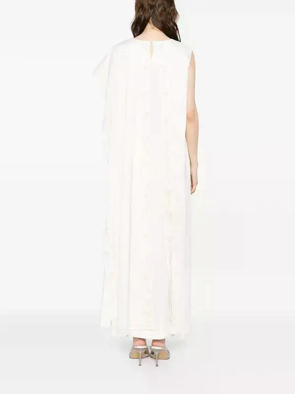 SHATHA ESSA Embellished Asymmetric Draped Dress