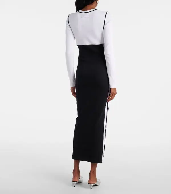 JEAN PAUL GAULTIER Logo Cotton-blend Jersey Maxi Dress