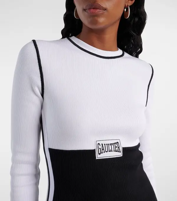 JEAN PAUL GAULTIER Logo Cotton-blend Jersey Maxi Dress
