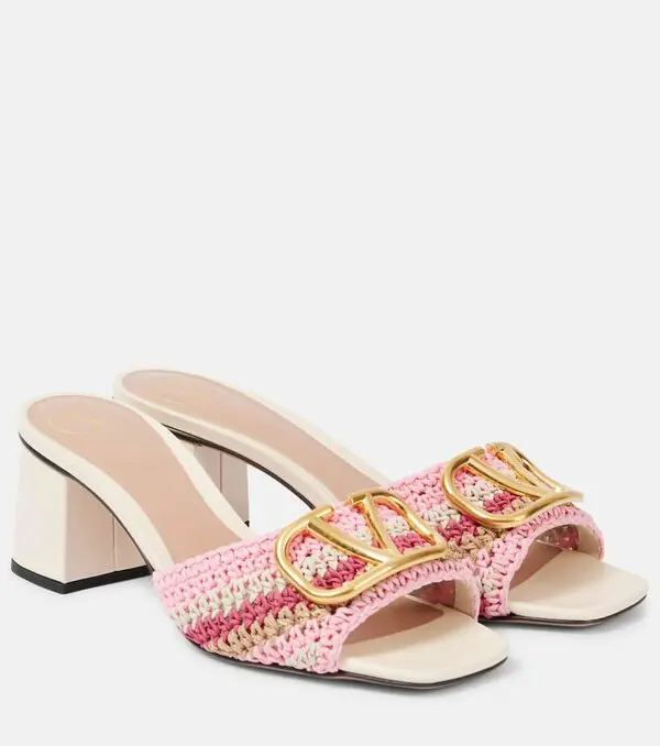 Valentino Garavani Vlogo 60 Crochet Mules - Pink