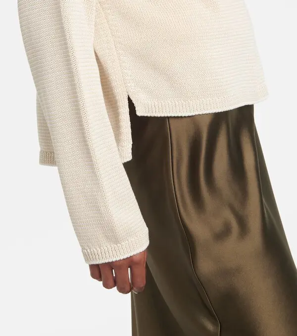 JOSEPH Striped Cotton Polo Sweater