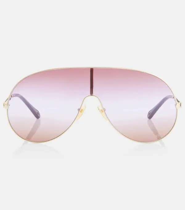 Chloé Aly Shield Sunglasses - Red