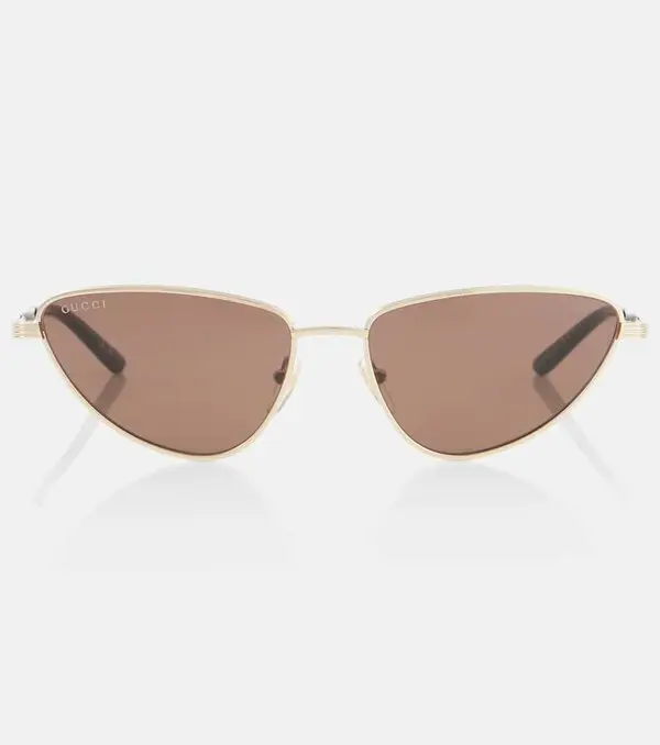 Gucci Logo Cat-eye Sunglasses - Brown