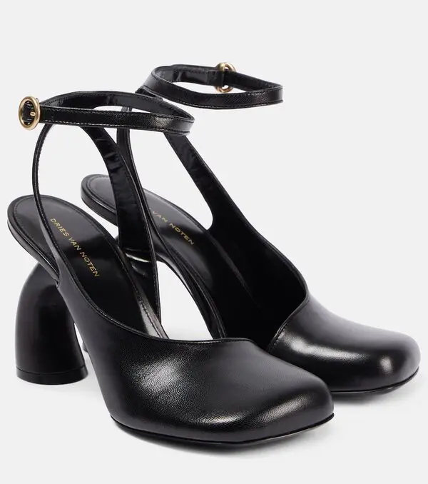 Dries Van Noten 95 Leather Pumps - Black