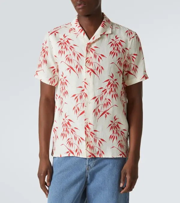 Orlebar Brown Hibbert Printed Linen Shirt