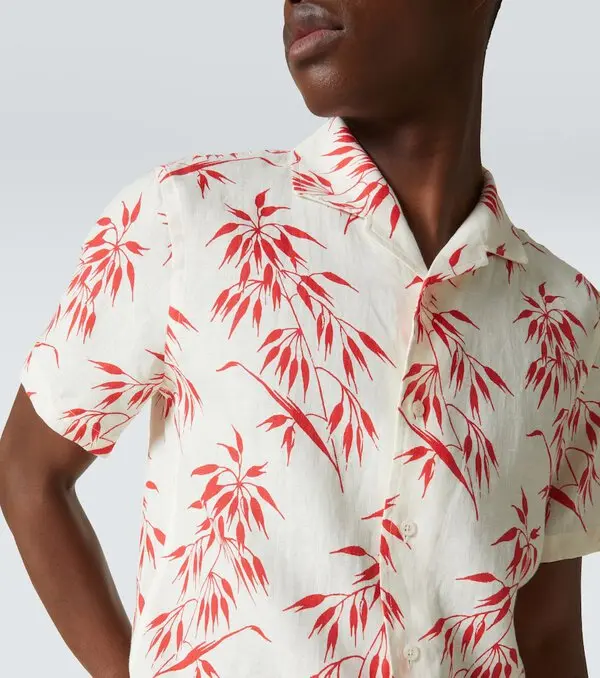 Orlebar Brown Hibbert Printed Linen Shirt
