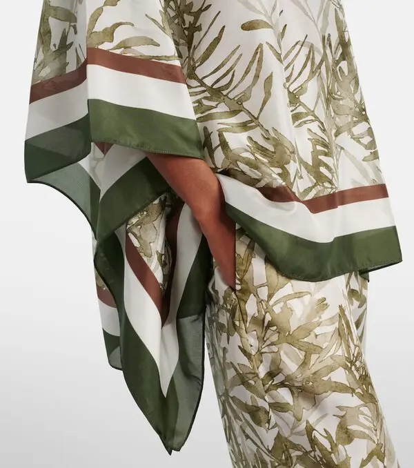 Brunello Cucinelli Printed Silk Kaftan
