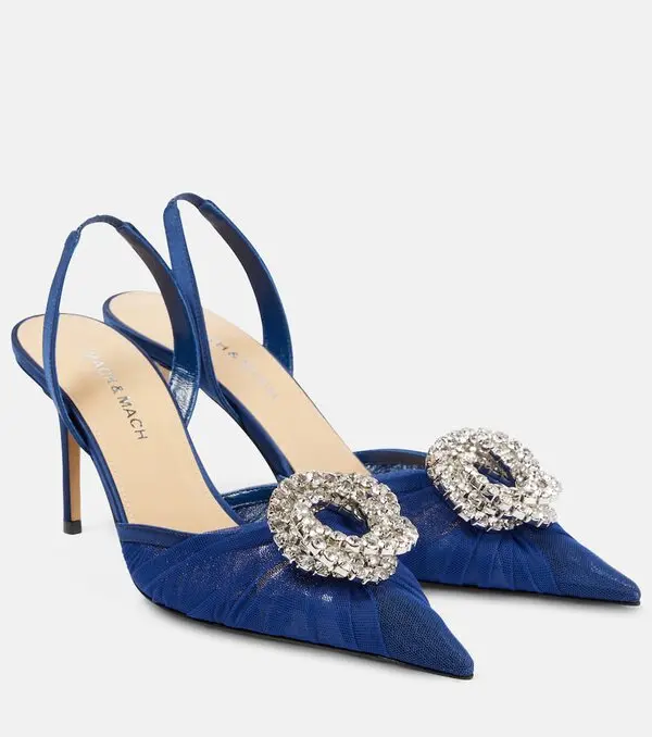 Mach & Mach Galaxy 85 Tulle Slingback Pumps