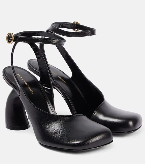 Dries Van Noten 95 Leather Pumps - Black