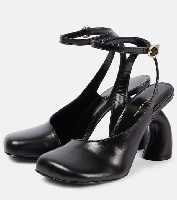 Dries Van Noten 95 Leather Pumps - Black