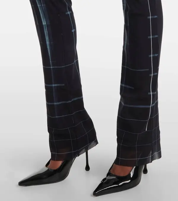 JEAN PAUL GAULTIER Squeletor Semi-sheer Mesh Straight Pants - Blue