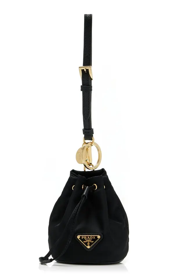 Prada Mini Re-nylon Bag Charm - Black