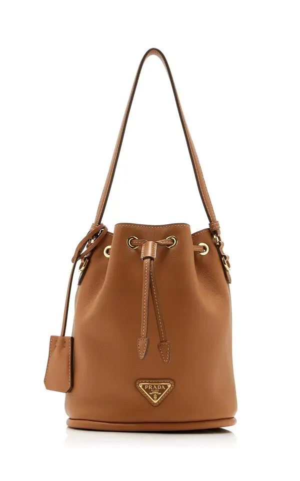 Prada Mini Leather Bucket Bag