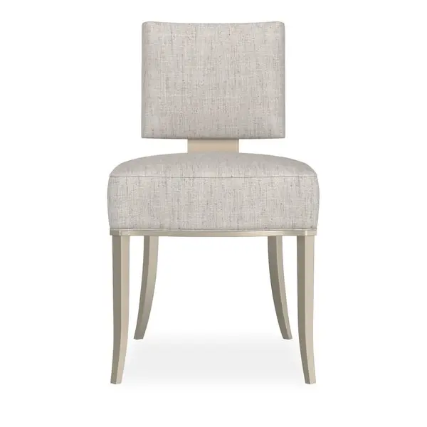 CARACOLE Reserved Seating Side Chair Light Gray - Light Gray/soft Silver