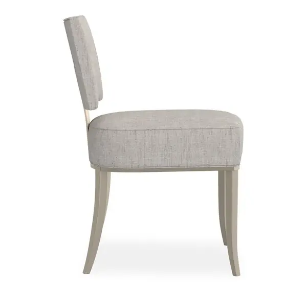 CARACOLE Reserved Seating Side Chair Light Gray - Light Gray/soft Silver