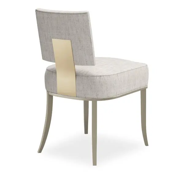 CARACOLE Reserved Seating Side Chair Light Gray - Light Gray/soft Silver