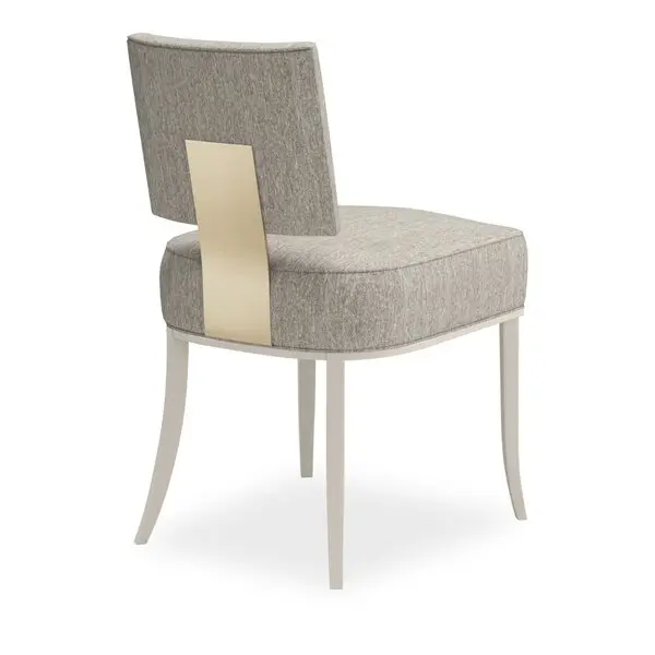 CARACOLE Reserved Seating Side Chair Warm Gray